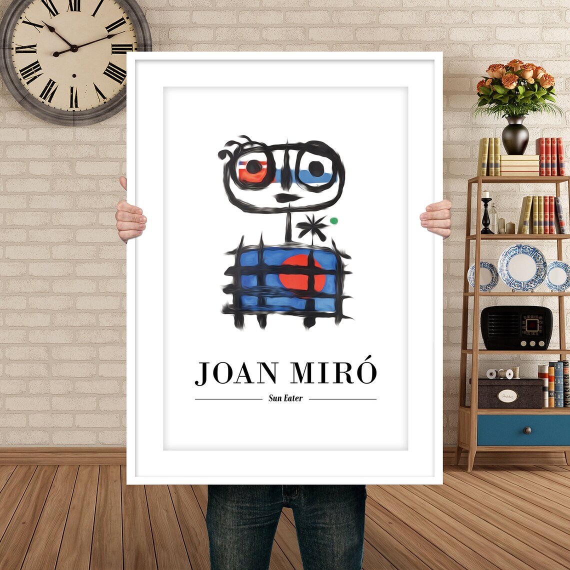 Joan Miro Digital Print Sun Eater Offset Lithograph 1955 | Etsy