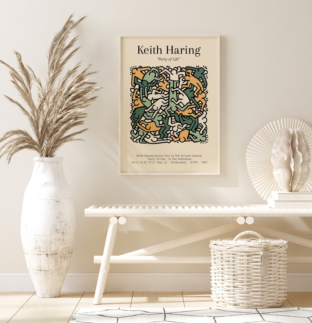 Keith Haring Party of Life Exhibition Poster Keith Haring Print ...
