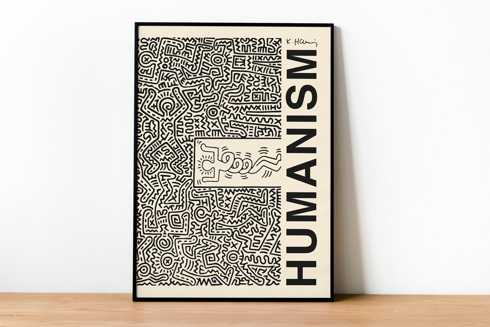 Keith Haring Humanism Exhibition Poster Keith Haring Print - Etsy