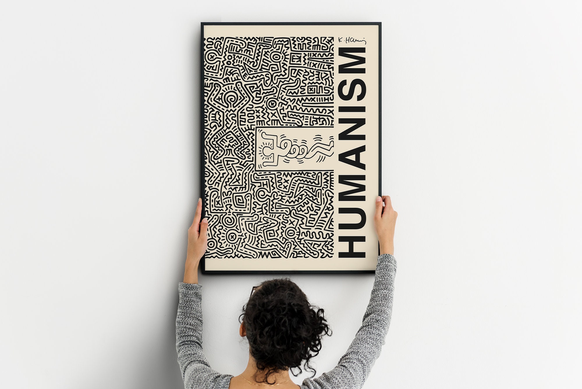 Keith Haring Humanism Exhibition Poster - Keith Haring Print ...