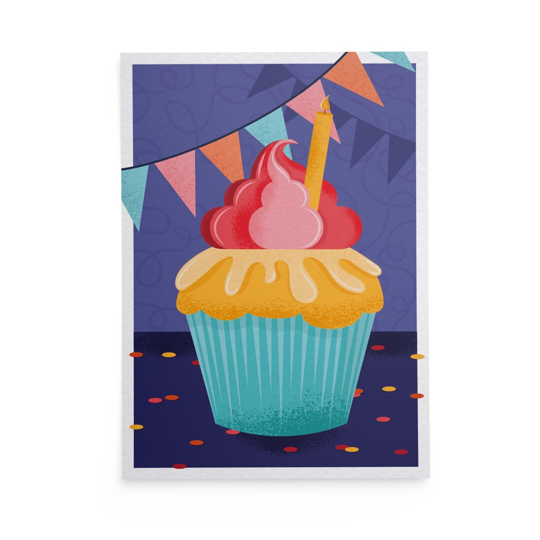 Postcard Cupcake - Etsy