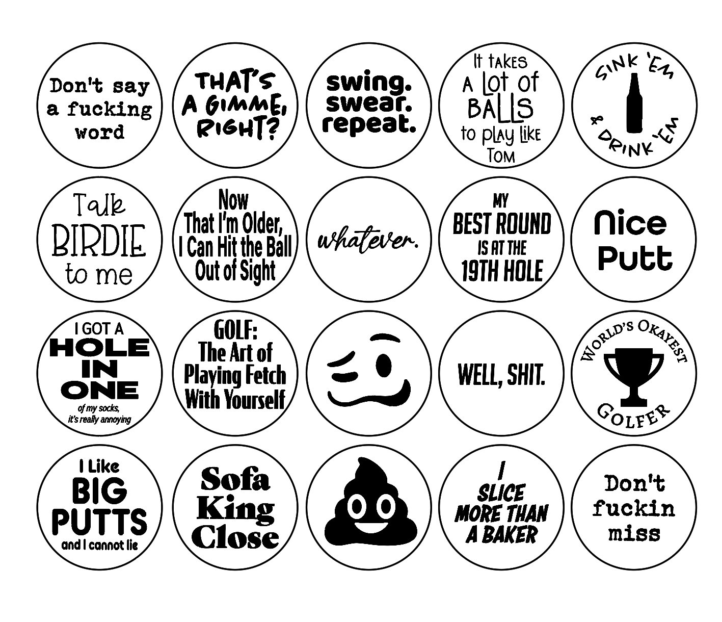 Funny Personalized Golf Ball Markers Magnet Version Now - Etsy