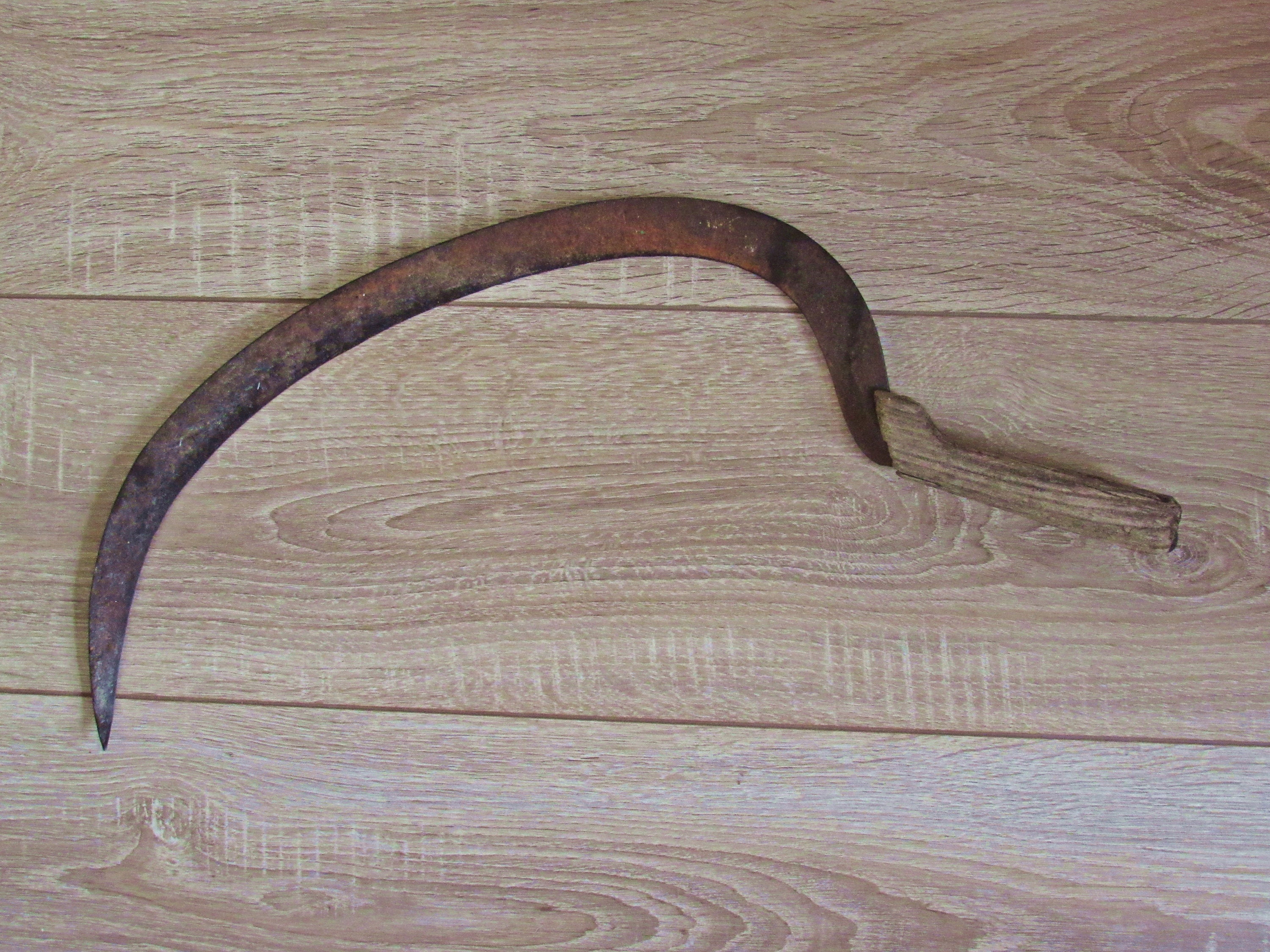 Primitive Hand Sickle, Antique Farm Tool, Big Old Sickle, Vintage Hand ...