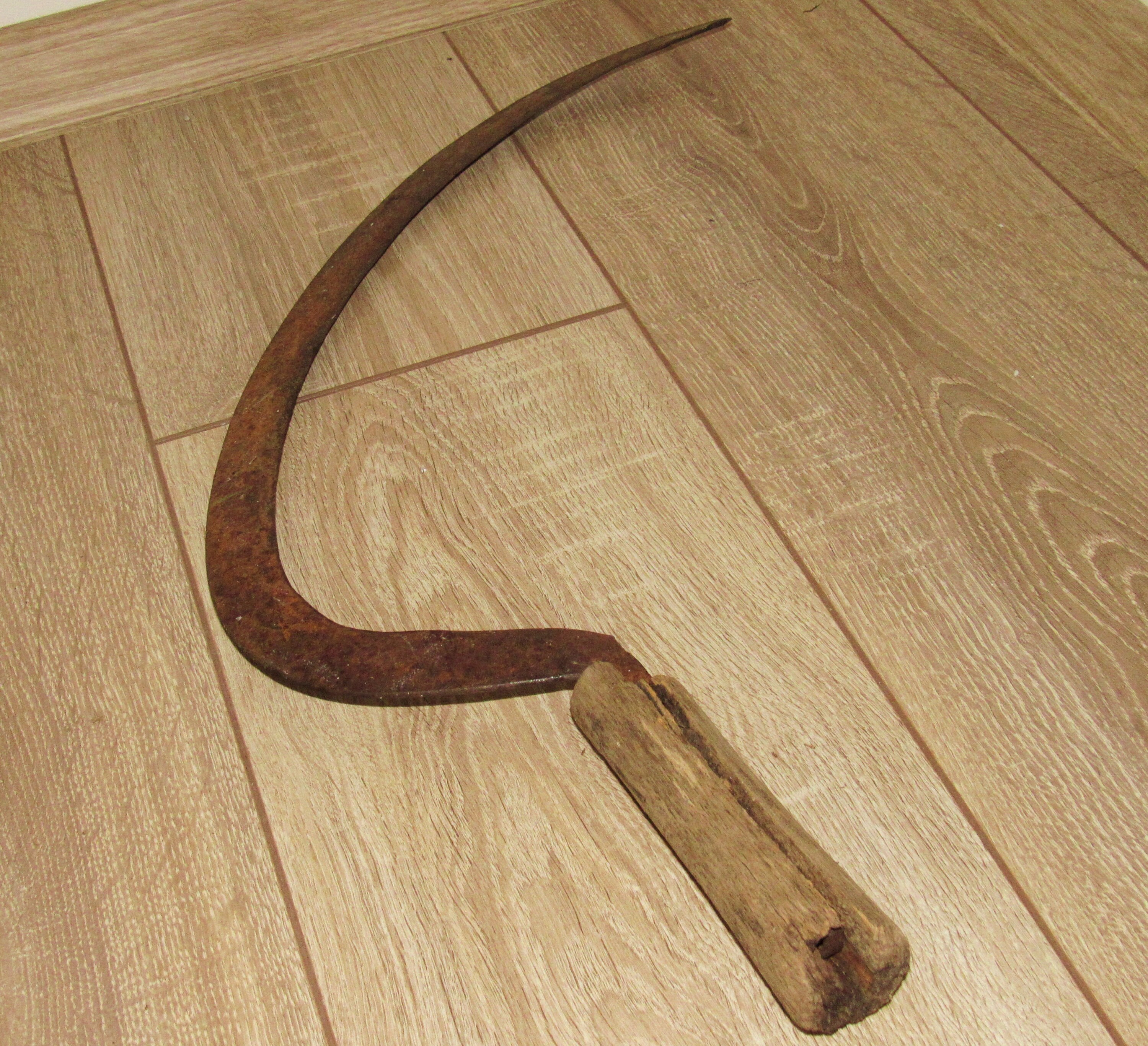 Primitive Hand Sickle, Antique Farm Tool, Big Old Sickle, Vintage Hand ...