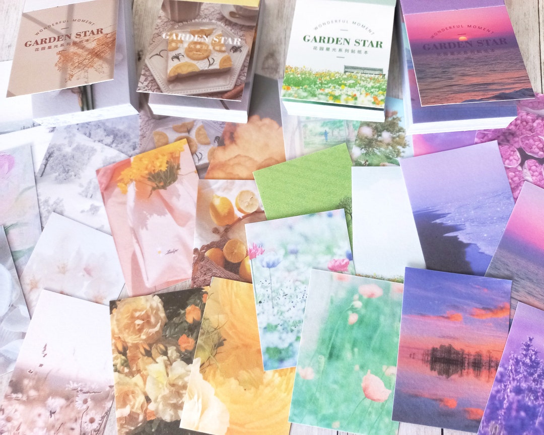 Notebook of 50 Color Atmosphere Stickers, Art Journal, Scrapbooking ...