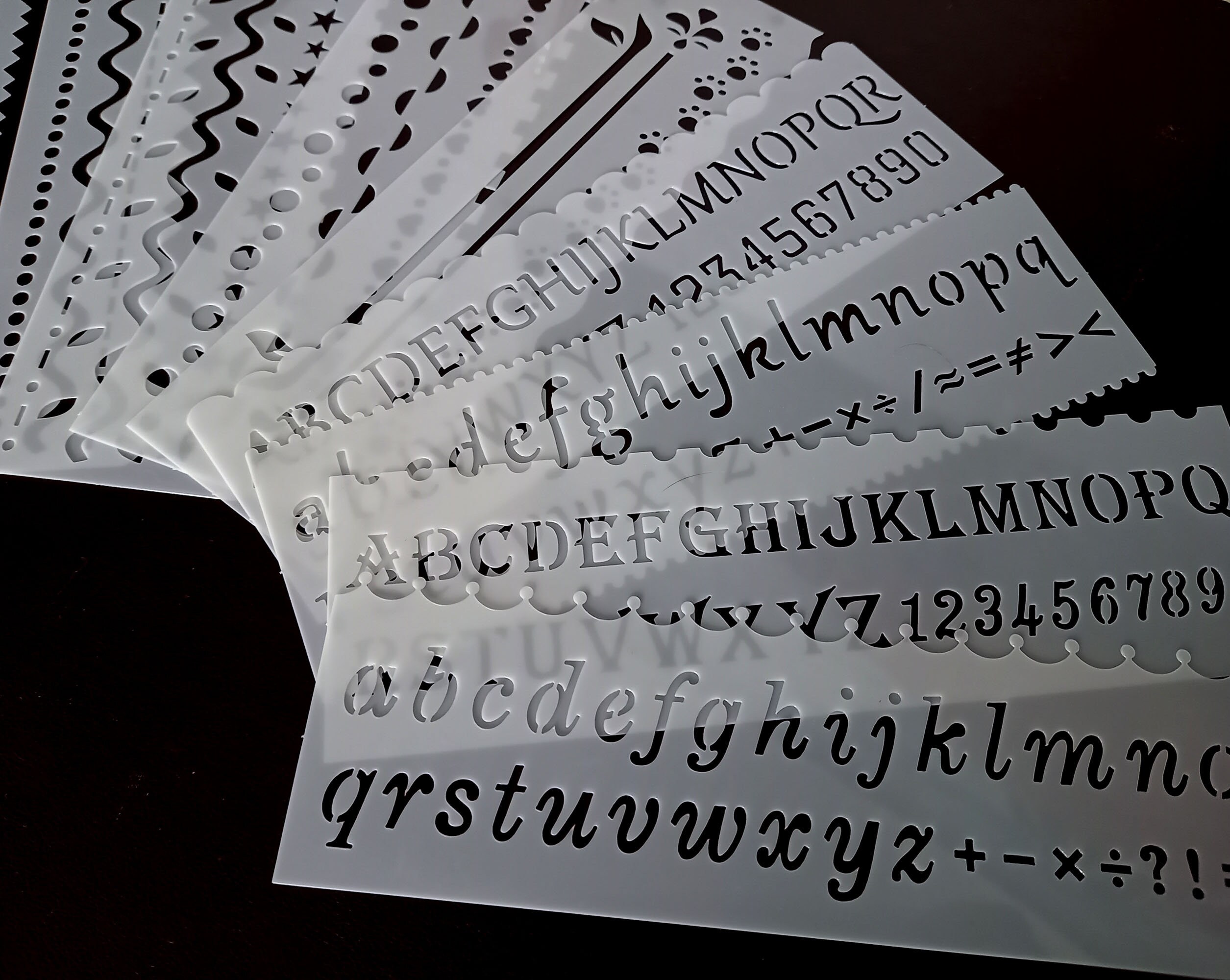 Set of Letter Stencils Stencils for Journaling Template - Etsy UK