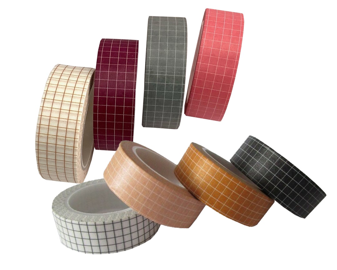 Grid Masking Tape, Vintage Stickers, Scrapbooking, Junk Journal 10 M ...