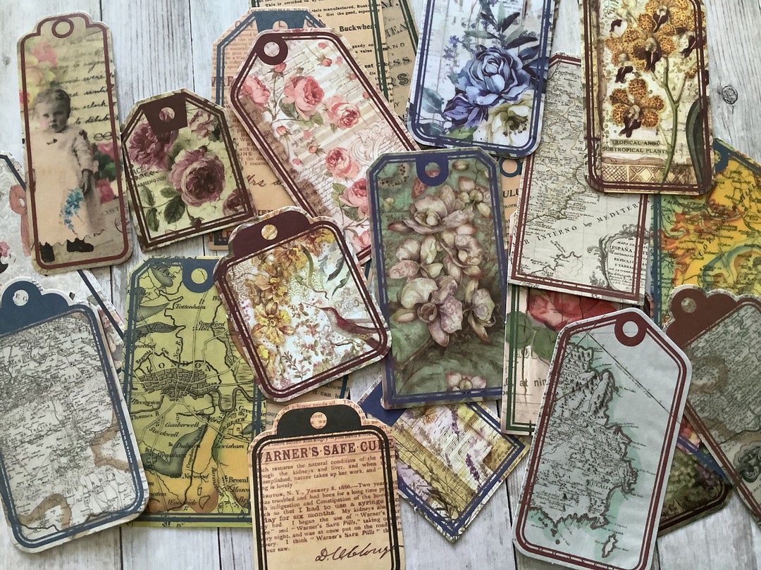 Lot of Vintage Label Stickers, Art Journal, Scrapbooking Vintage Label ...