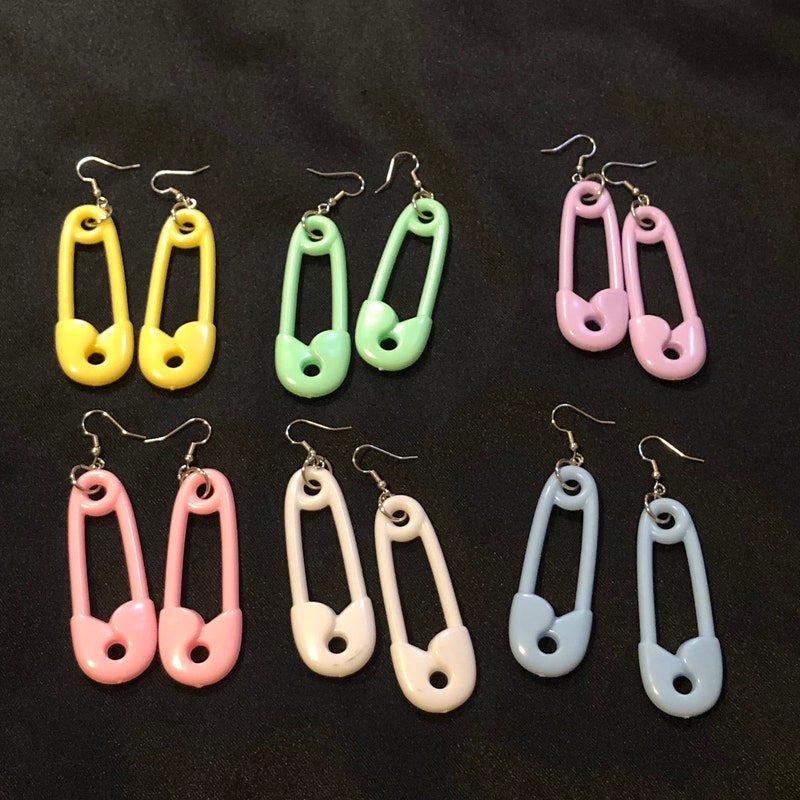Safety Pin Earrings - Etsy