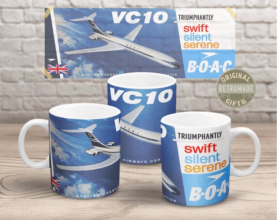 BOAC VC 10 Retro Style Enthusiasts Ceramic Mug - Etsy UK
