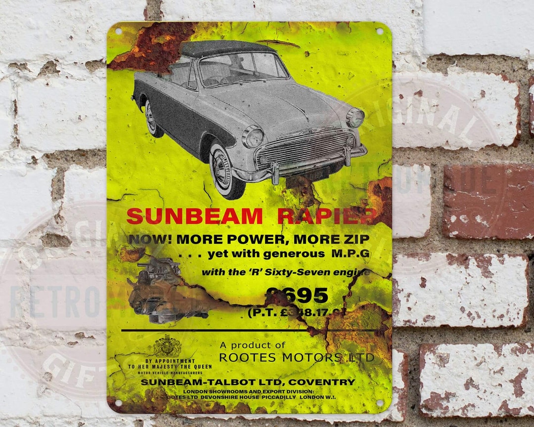 SUNBEAM RAPIER Retro Style Metal Sign - Etsy