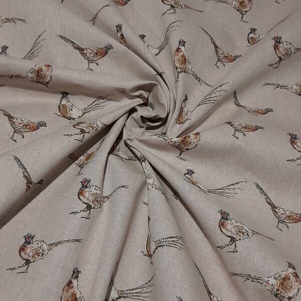 Pheasant Fabric - Etsy UK