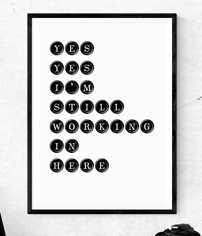 Working From Home Digital Print. Poster, Digital Print, Digital ...