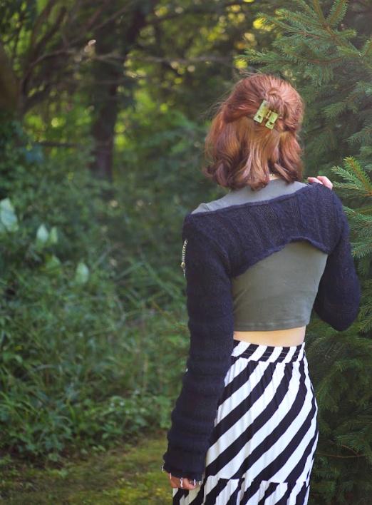 Black Grunge Gothic Shrug, Aesthetic Bolero for Summer, Cute Top for ...