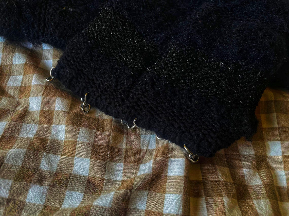 Black Grunge Gothic Shrug, Aesthetic Bolero for Summer, Cute Top for ...