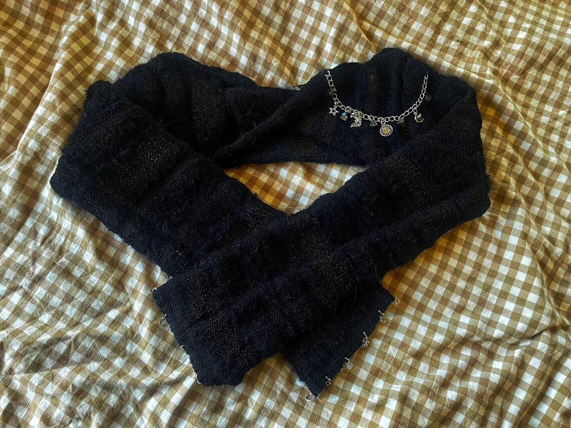 Black Grunge Gothic Shrug, Aesthetic Bolero for Summer, Cute Top for ...