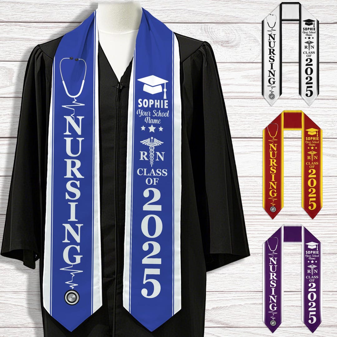 Custom Nursing Graduation Stole: Personalized College Grad Gift - Etsy