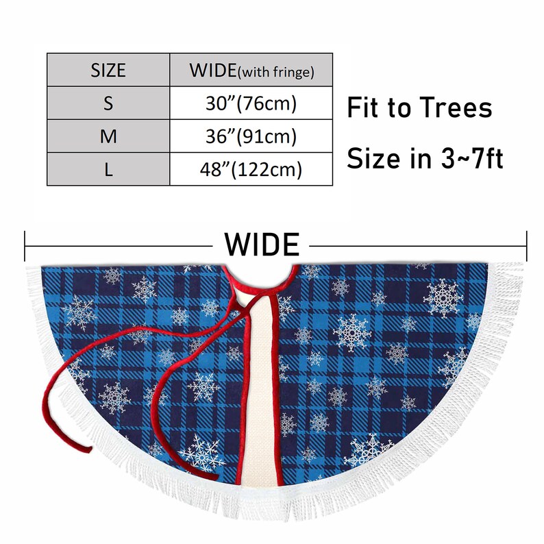 Personalized Christmas Tree Skirt: Black and White Plaid, Custom ...