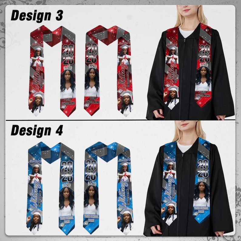 Custom Graduation Stole: Personalized Graduation Sash, Class of 2026 - Etsy