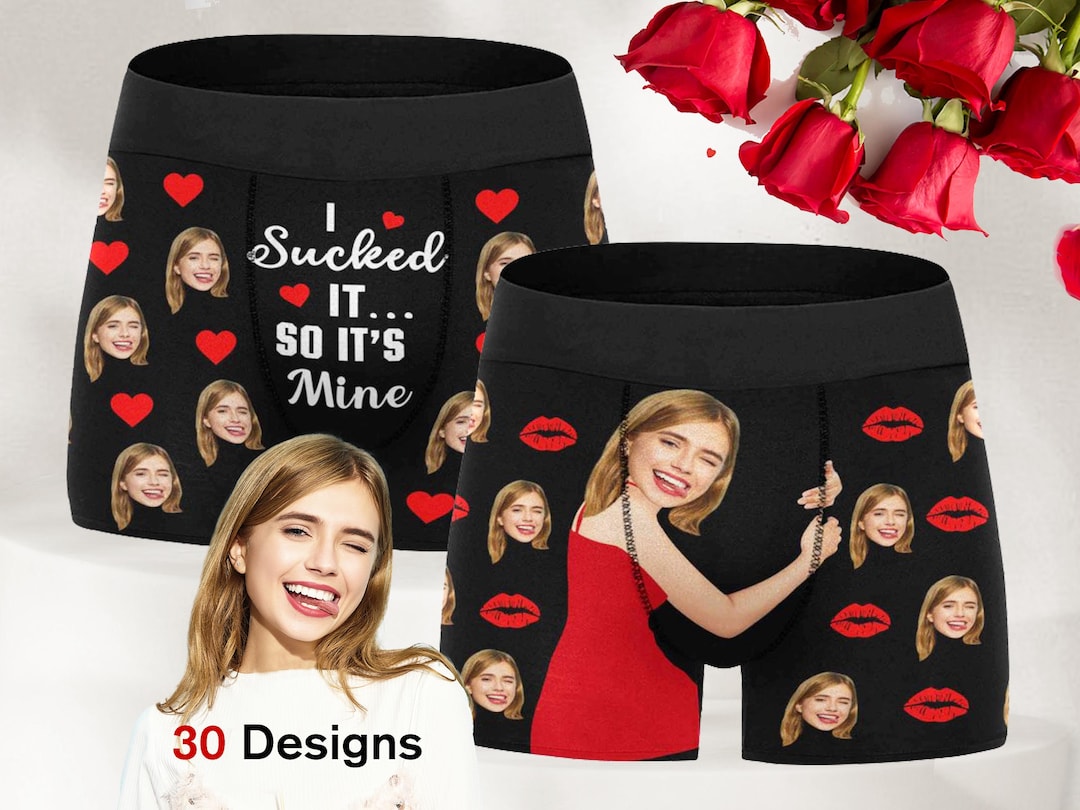 Personalized Men's Boxer Briefs, Custom Photo Underwear, Valentine's ...