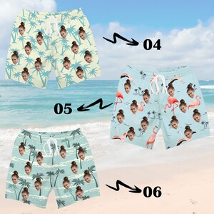 Custom Face Swimwear, Personalized Men Bathing Suit, Face on Surf Trunk ...