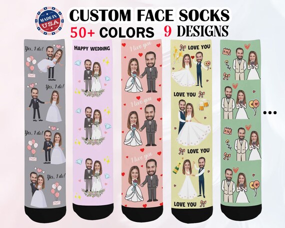 Custom Wedding Socks Custom Face Socks Personalized Face - Etsy