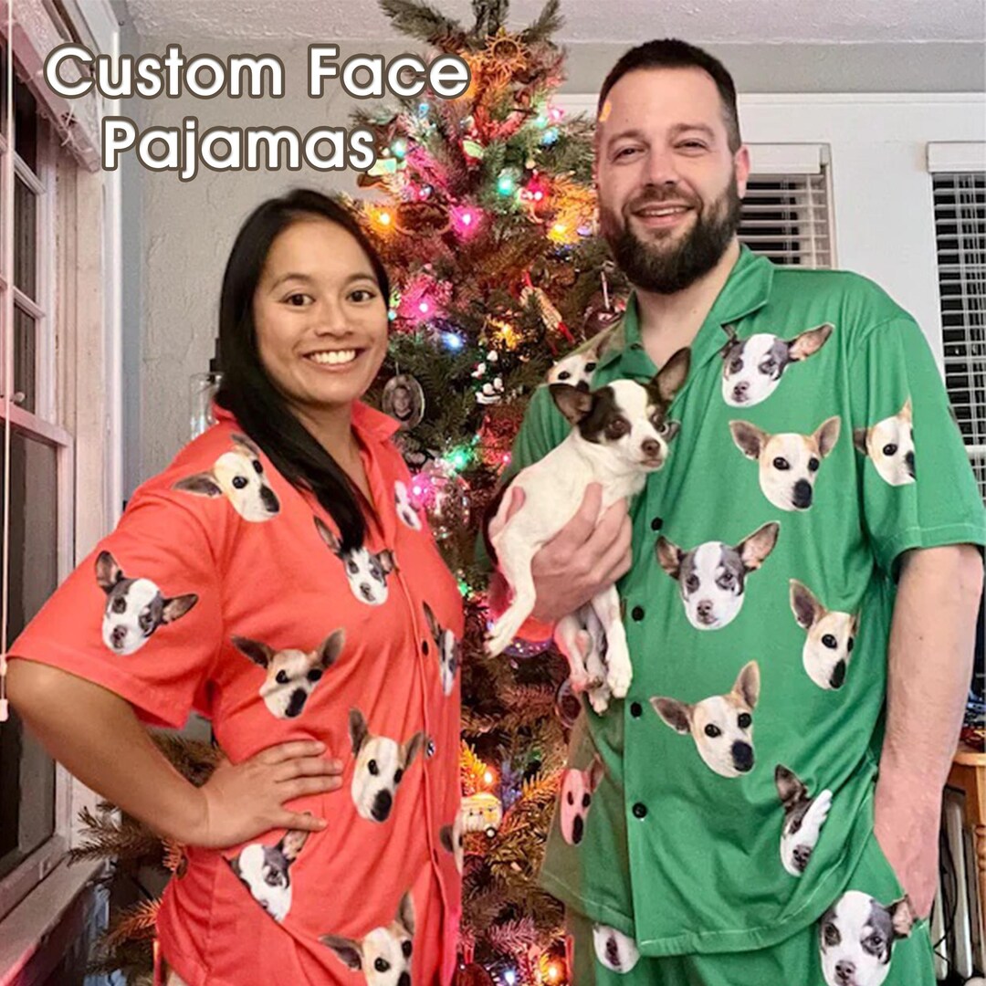 Custom Face Pajamas: Personalized Photo Matching Family Pajama Set - Etsy