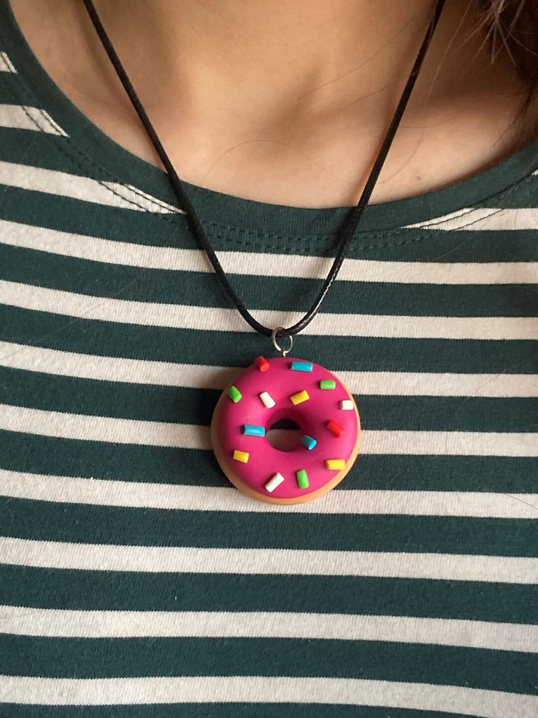 Donut Pendant, Bitten or Unbitten. - Etsy