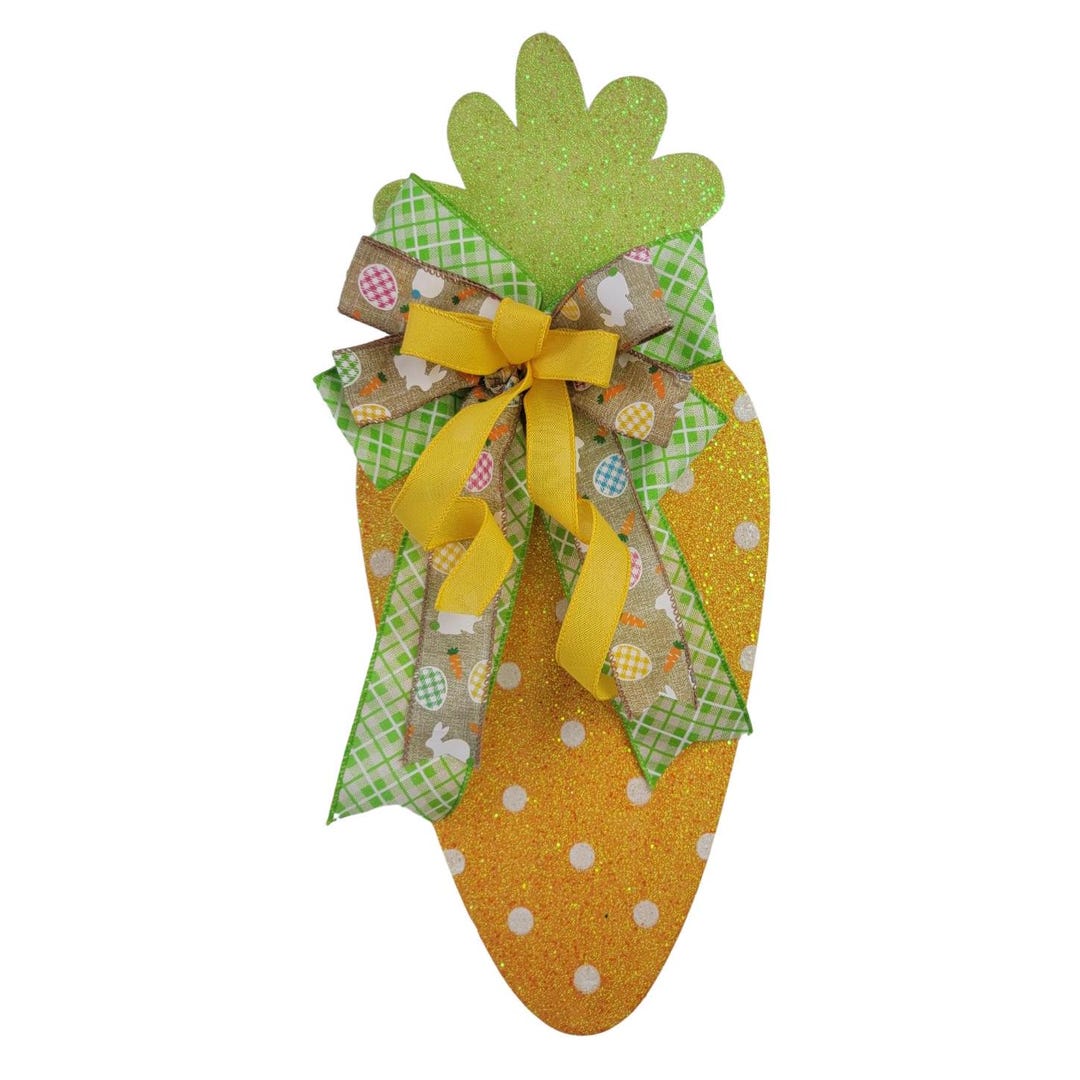 Easter Carrot Door Hanger, Bunny Carrot Wall Decor, Spring Front Door ...