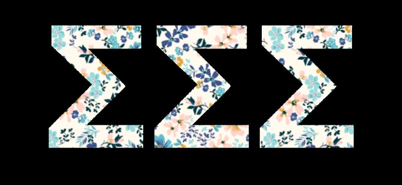 Sigma Sigma Sigma tri-sigma Letters PNG Set of 8 - Etsy