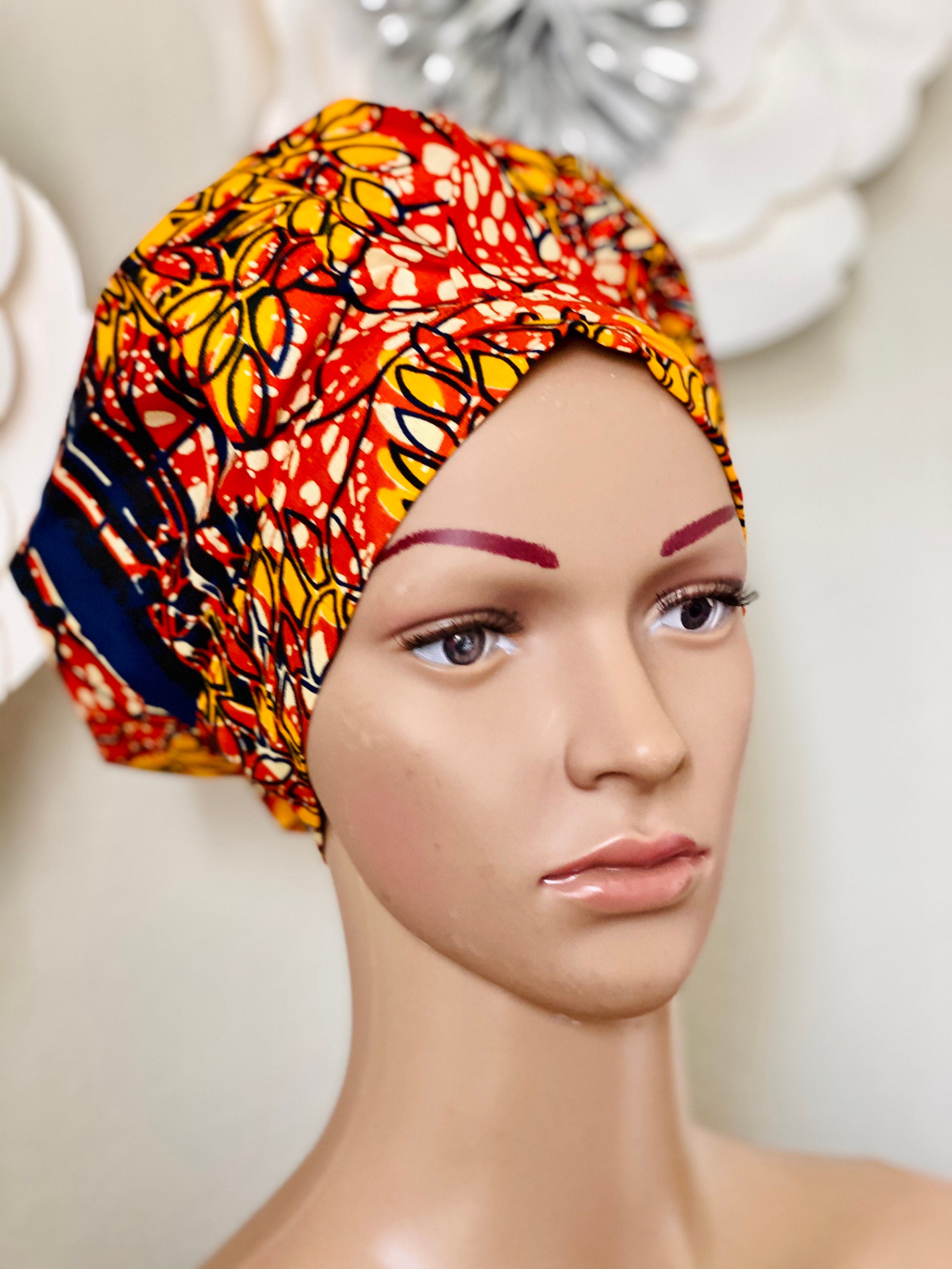 Ankara Bonnet Cap Hat Surgical Cap Hat Scrub Hat Cap - Etsy