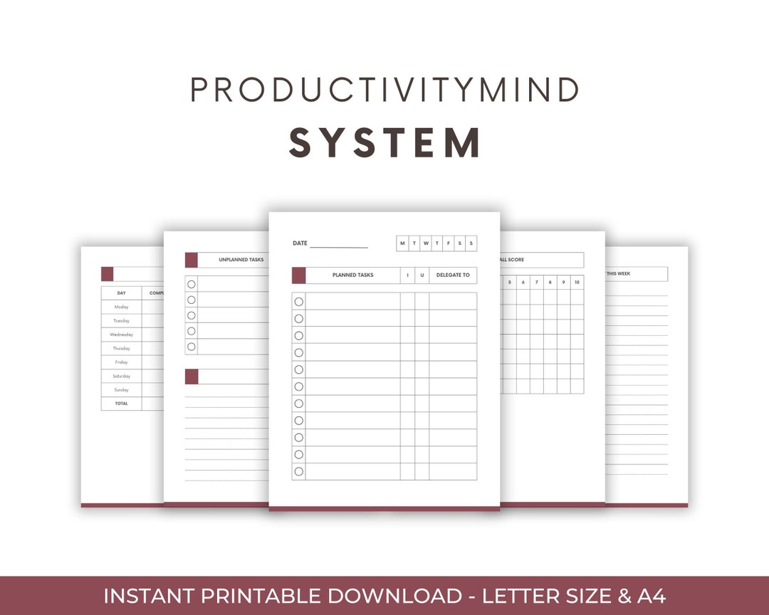 Task Planner and Productivity System. Boost Your Efficiency and Time ...