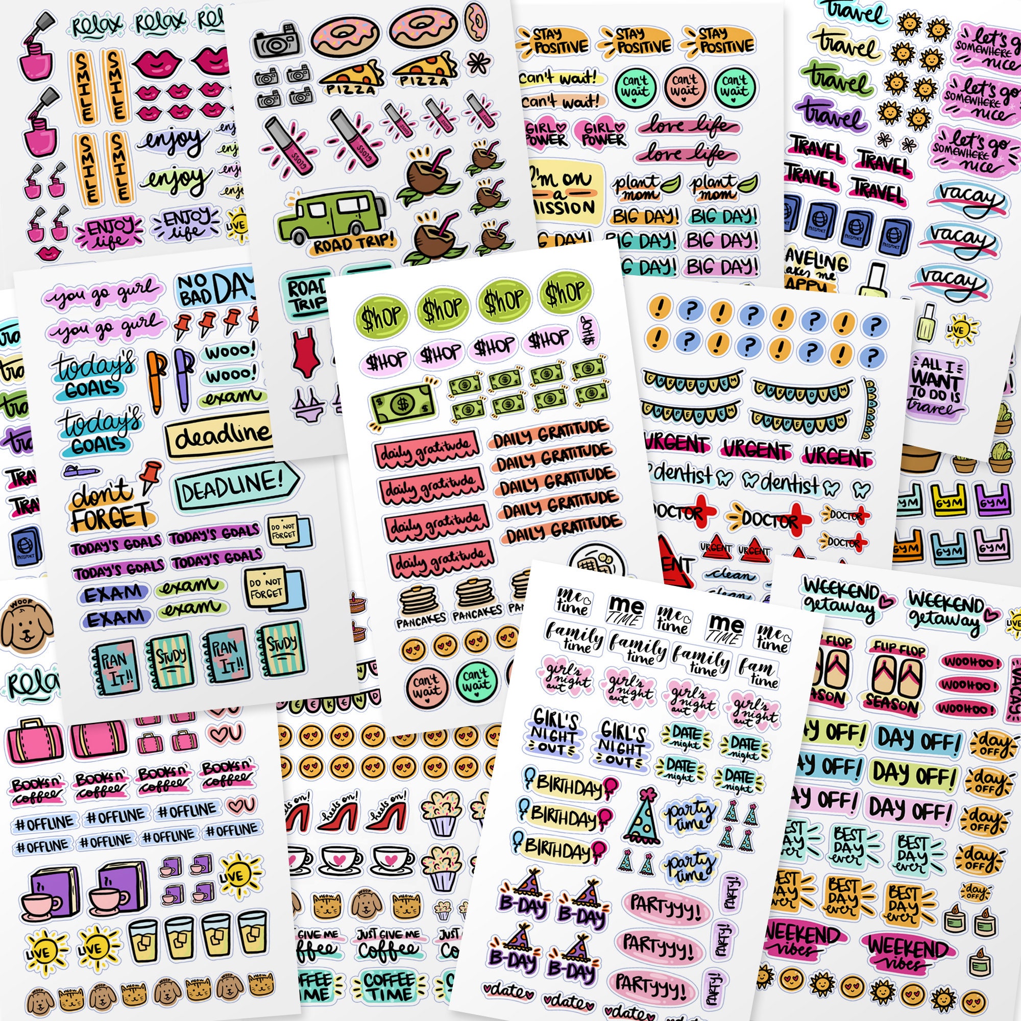 Planner Stickers - 966 Stickers to Enchant Your Planner, Calendar or ...