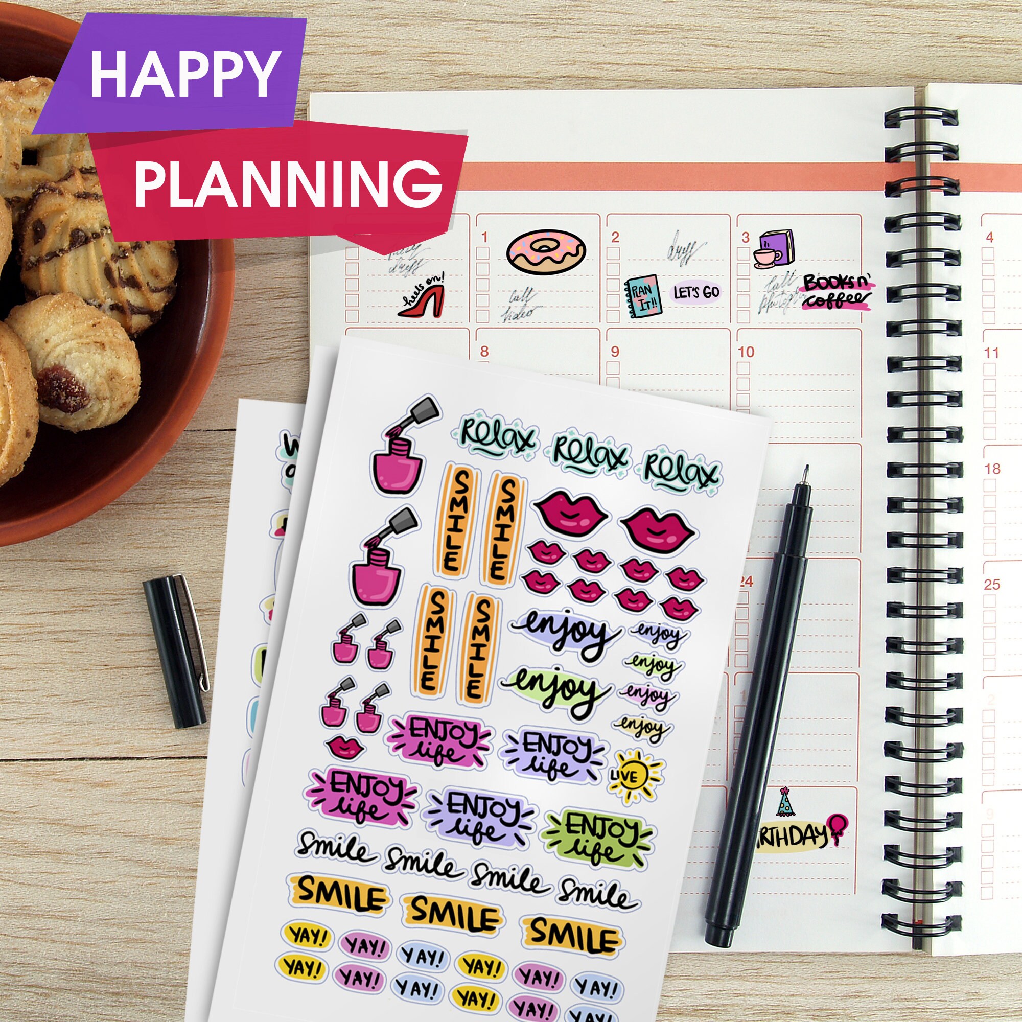 Planner Stickers - 966 Stickers to Enchant Your Planner, Calendar or ...