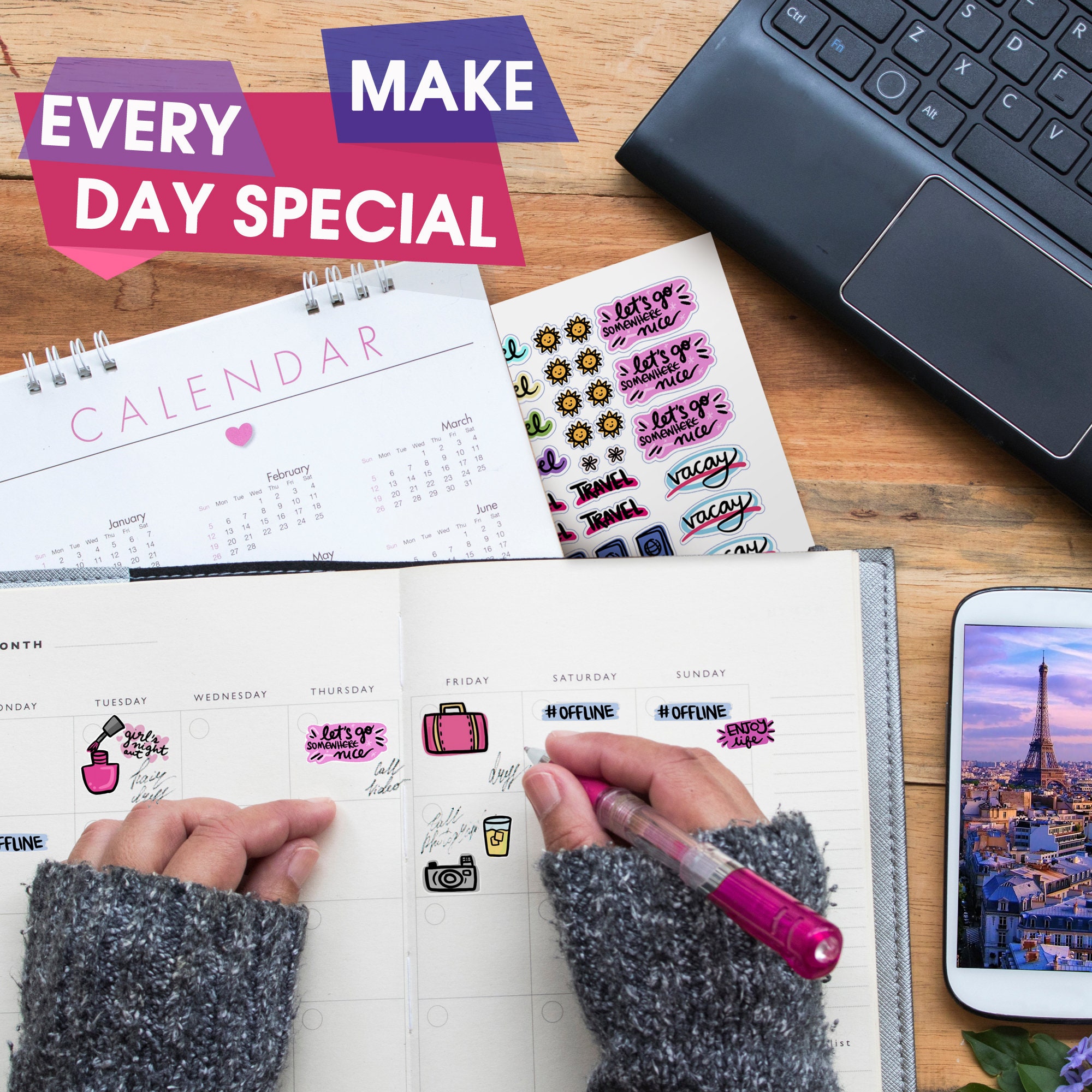 Planner Stickers - 966 Stickers to Enchant Your Planner, Calendar or ...