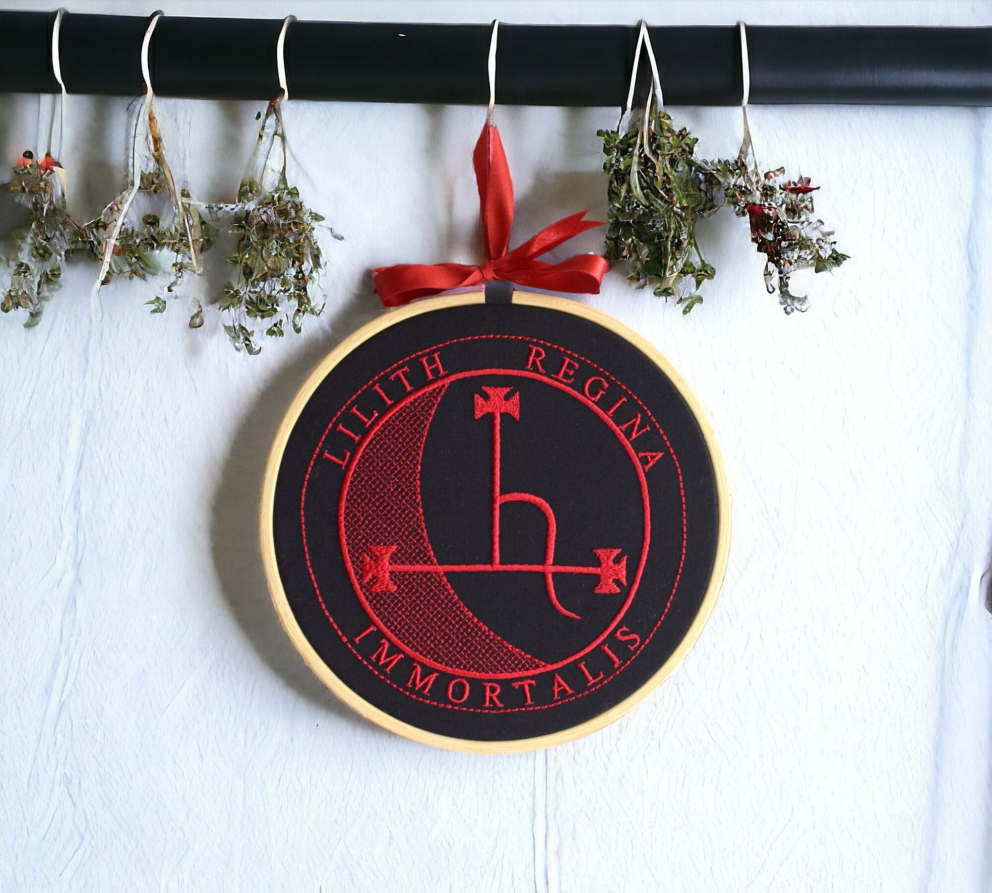 Goddess Lilith Sigil Embroidered Wall Art, Lilith Sigil, the First ...