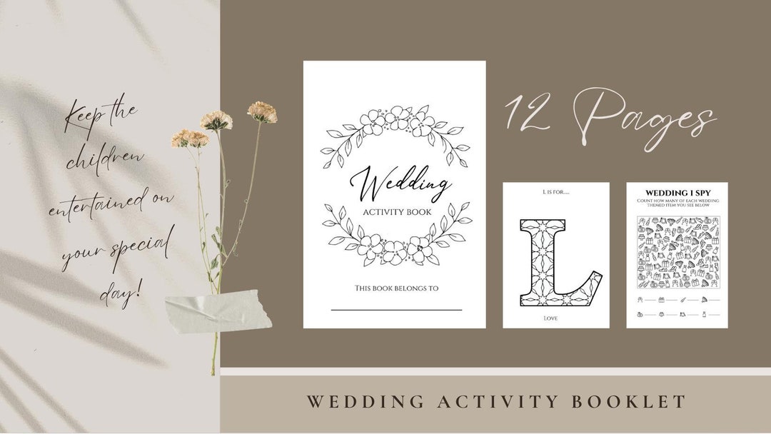 A5 Children's Wedding Activity Booklet | Printable Wedding Activities ...