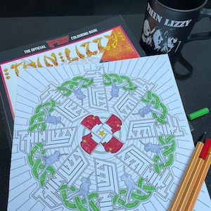 Official Thin Lizzy Colouring Book: Classic Rock Art by Jim Fitzpatrick ...
