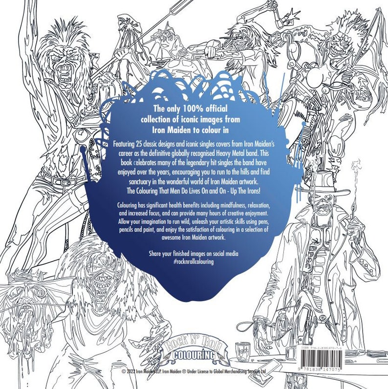 IRON MAIDEN Official Colouring Book Volume II the Singles /iron Maiden ...