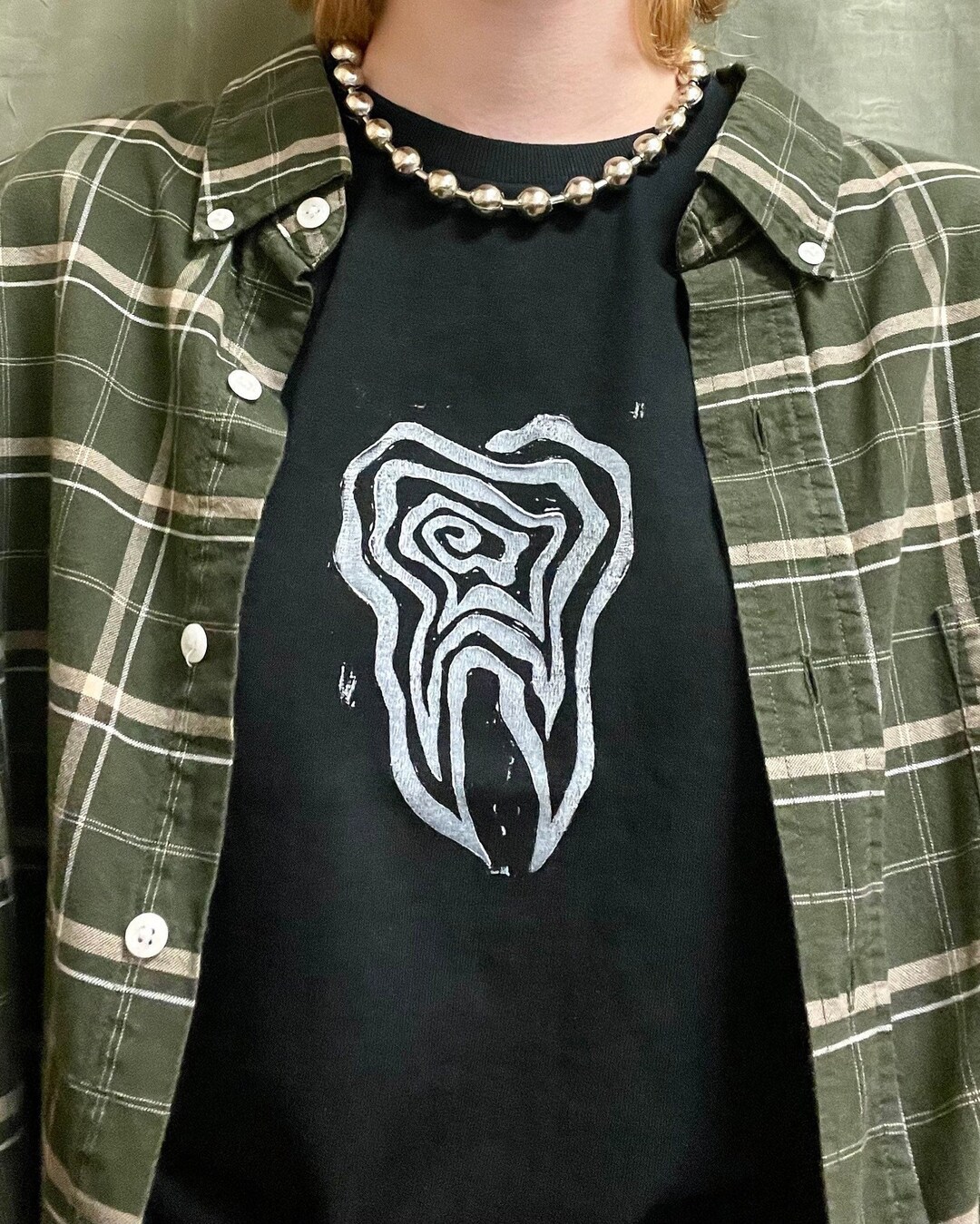 Tooth Print Shirt. Hand Carved and Stamped - Etsy