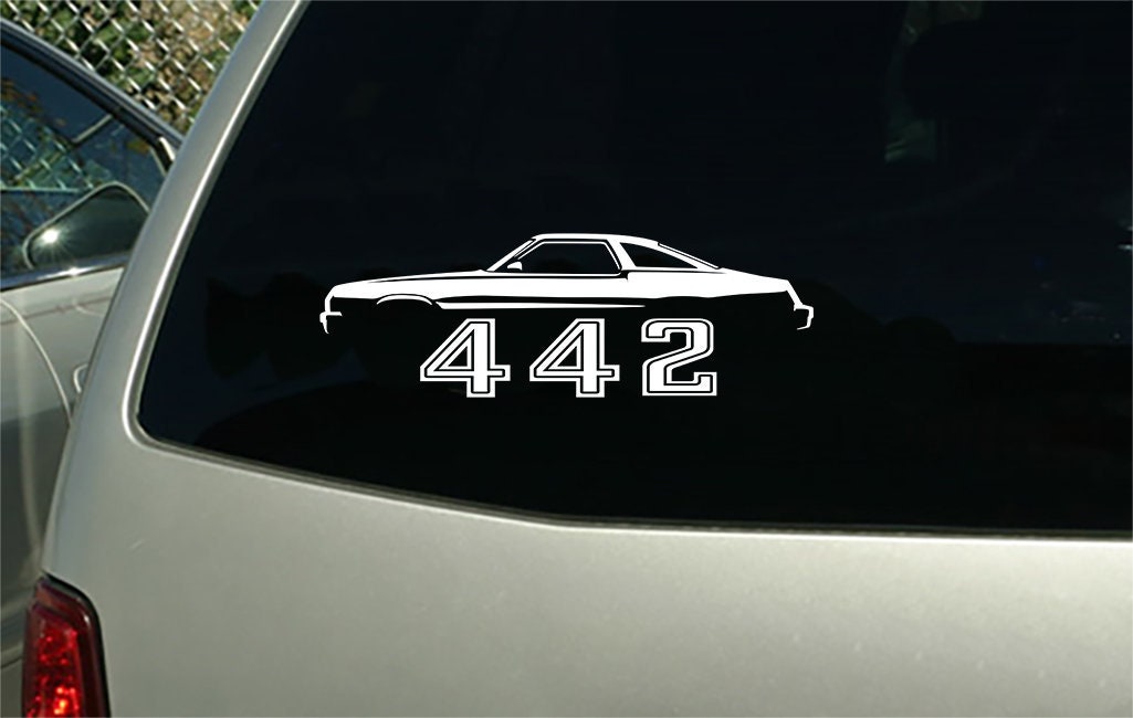 1976 1977 Olds 442 Coupe car sticker decal wall graphic | Etsy