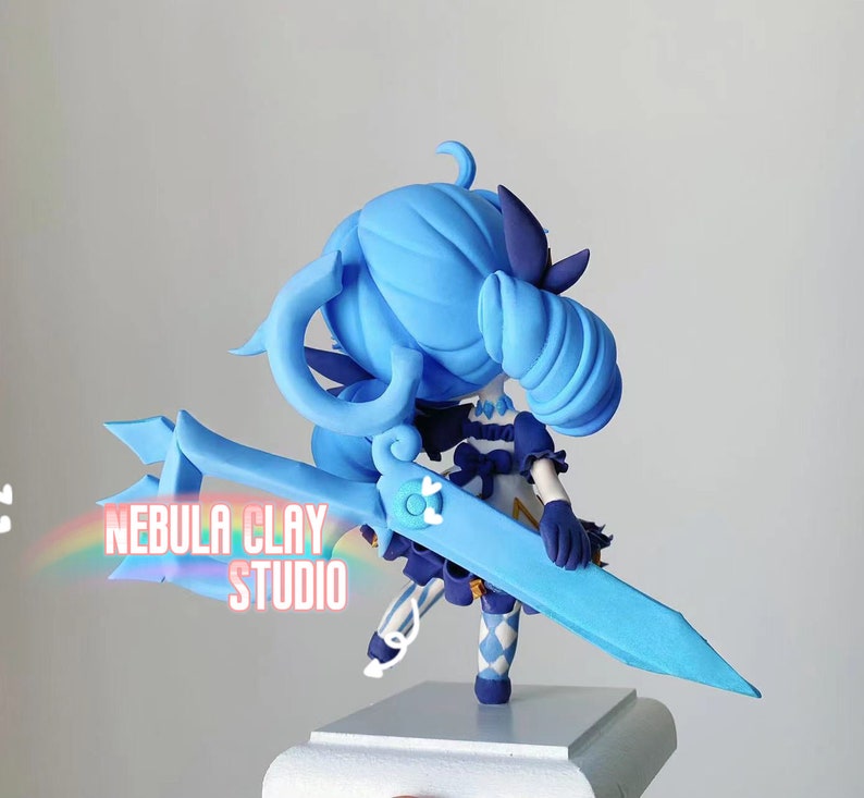 Chibi Gwen Clay Figures League of Legends Inspired Fan Art - Etsy