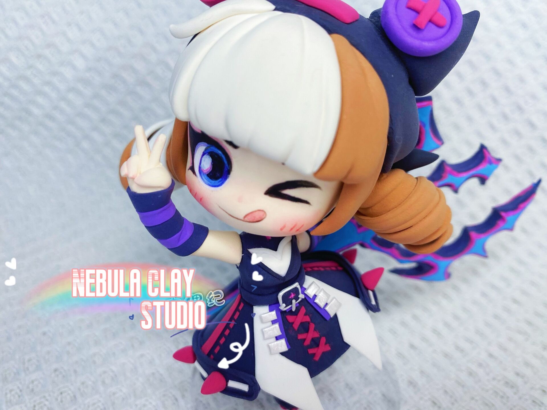 Chibi Soul Fighter Gwen Clay Figures League of Legends Inspired Fan Art ...