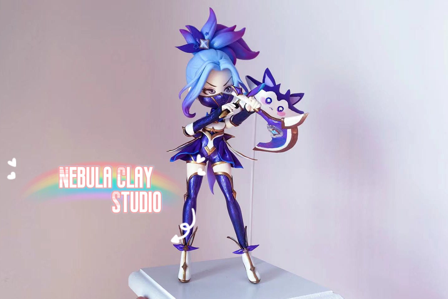 Star Guardian Akali Clay Figures League of Legends Inspired Fan Art - Etsy