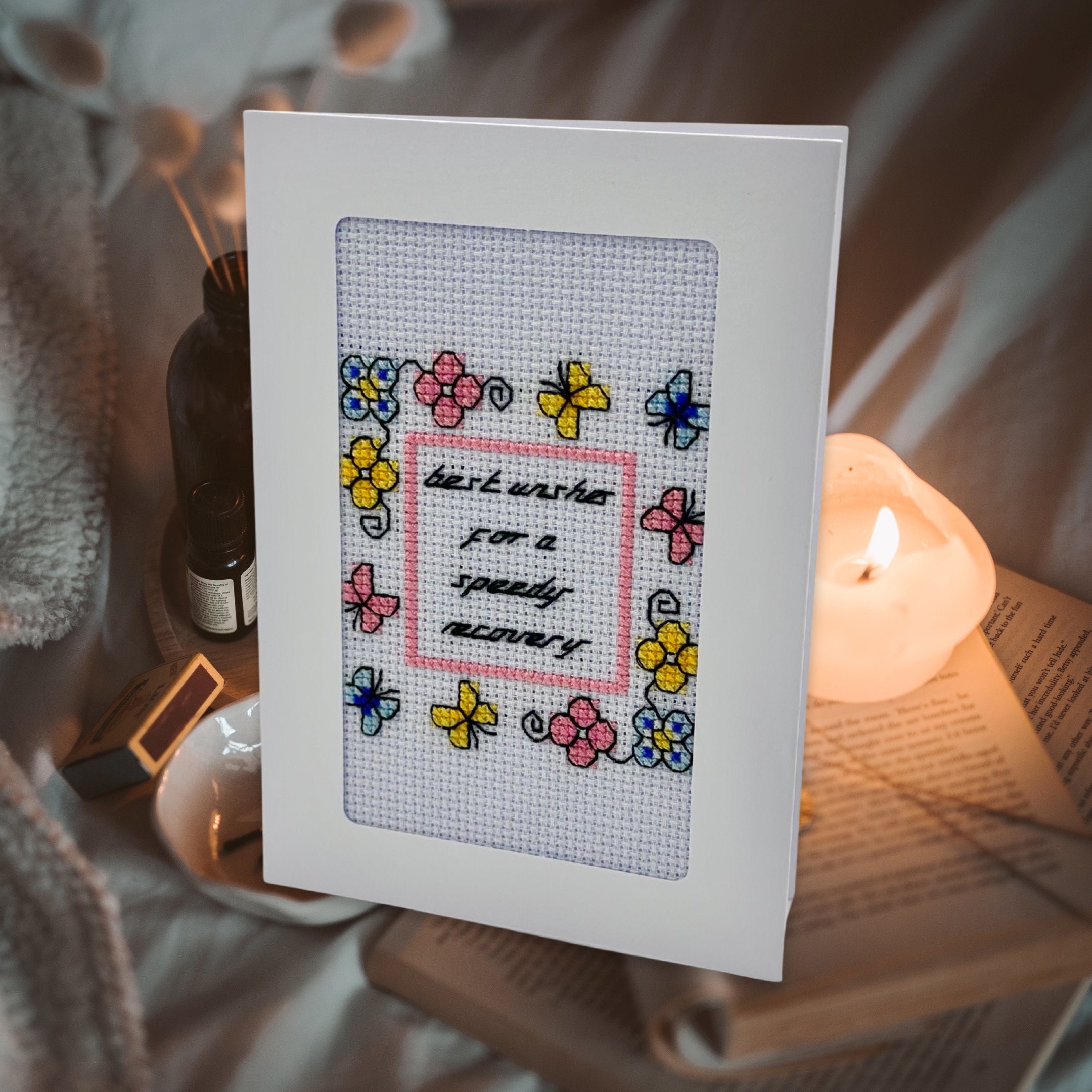 Best Wishes for A Speedy Recovery Cross Stitch Card - Etsy