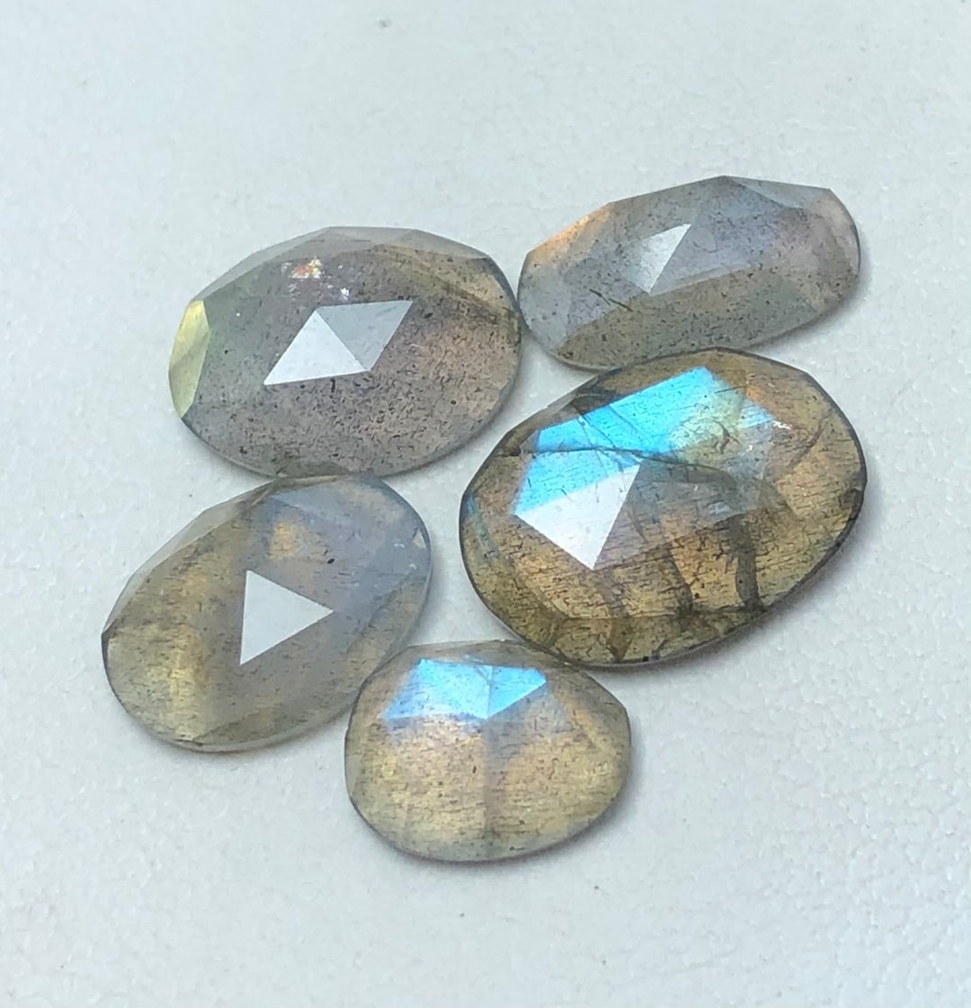Labradorite Rose Cut. Labradorite Stone Meaning - Etsy