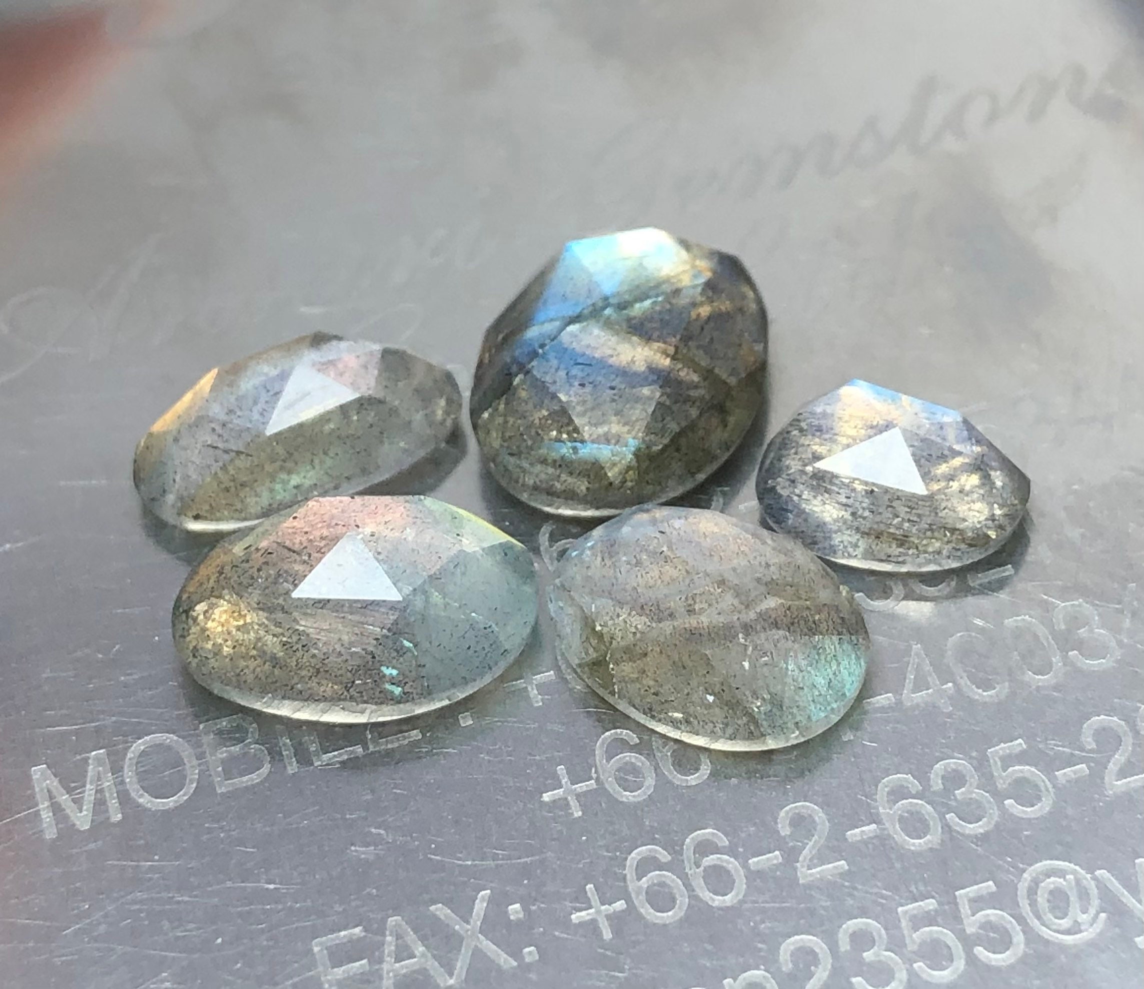 Labradorite Rose Cut. Labradorite Stone Meaning - Etsy