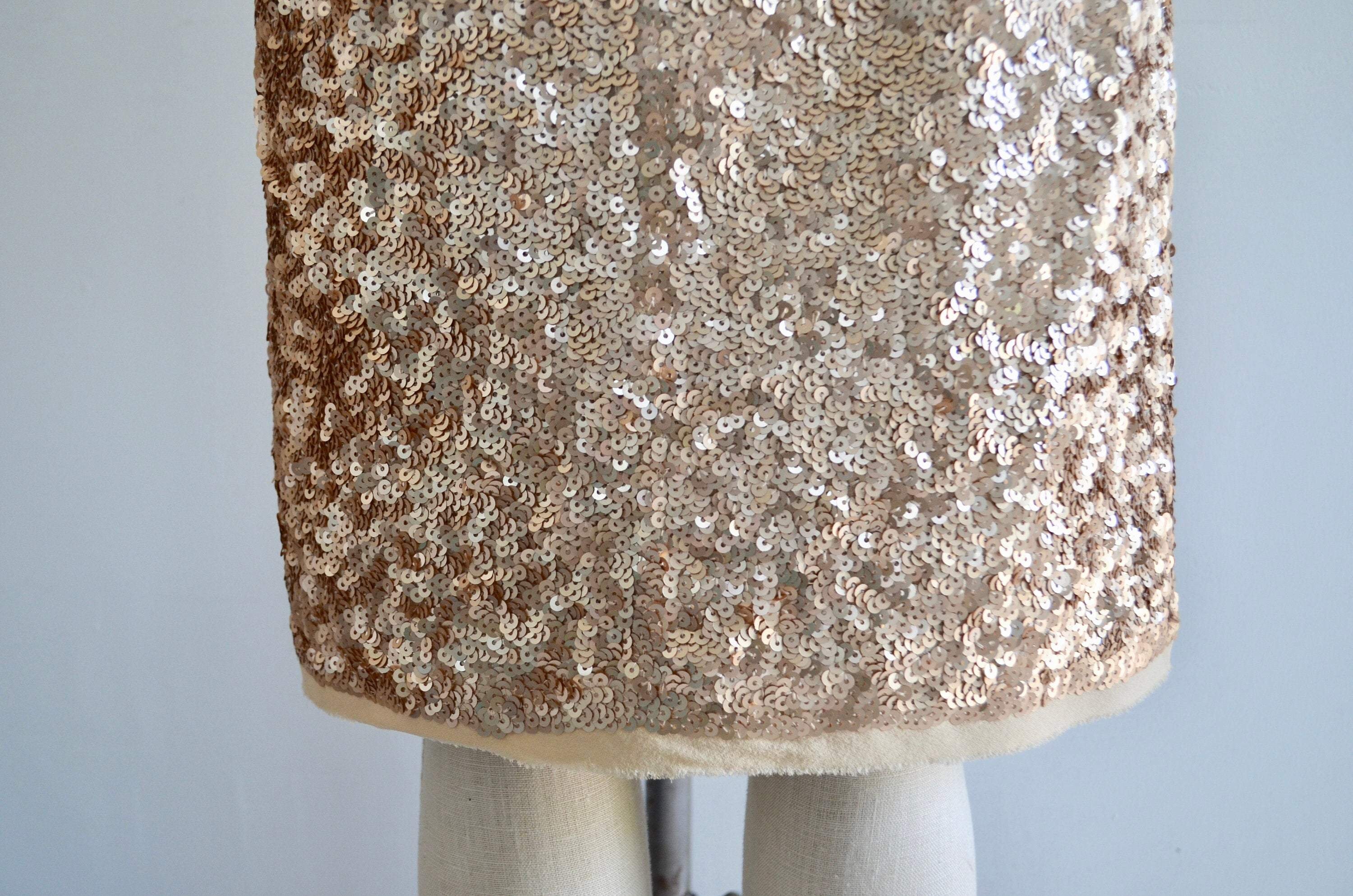 Saturday Night Gold Silk Sequined Beaded Party Made Of Honor | Etsy