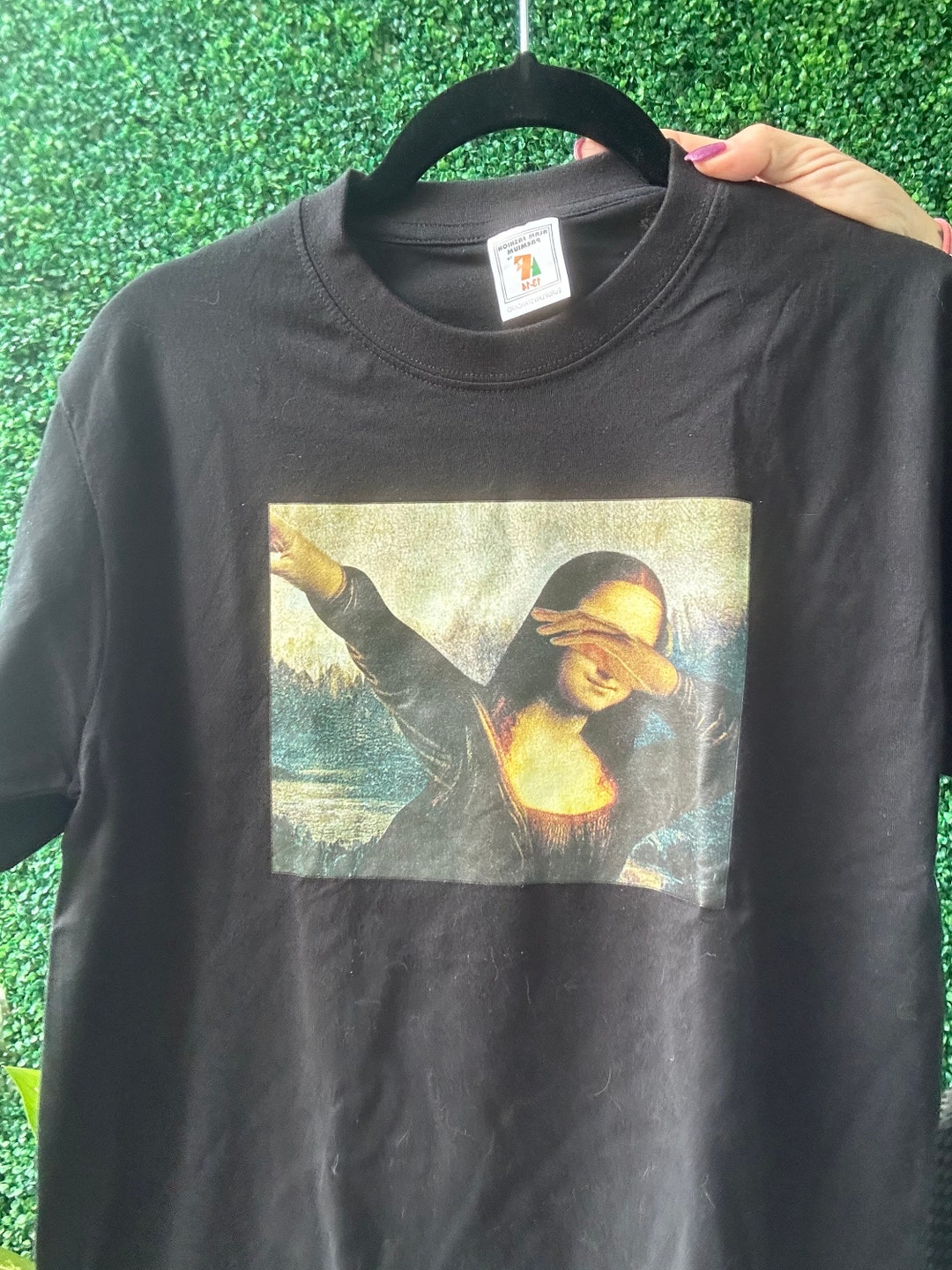 New Mona Lisa Print T-shirt Black European Standard 100% Cotton - Etsy