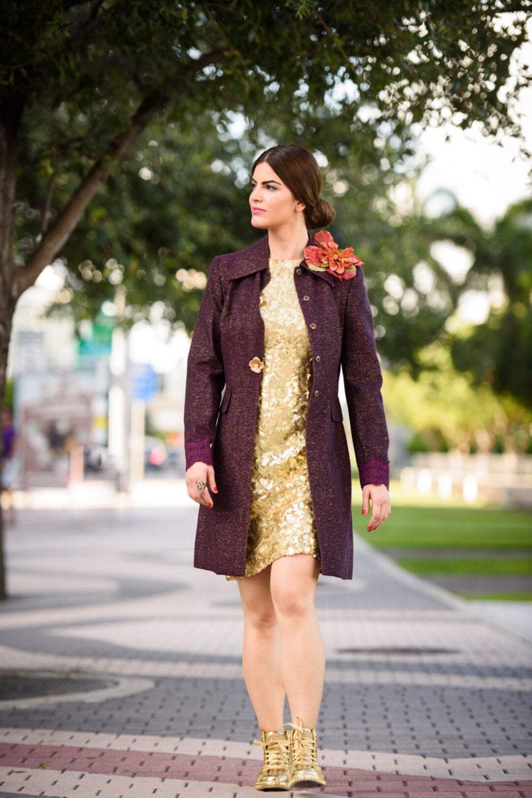Saturday Night Gold Silk Sequined Beaded Party Made of Honor - Etsy New ...